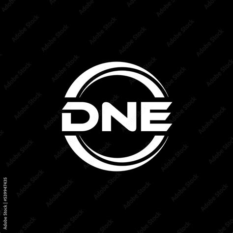 Dne Letter Logo Design With Black Background In Illustrator Vector Logo Modern Alphabet Font