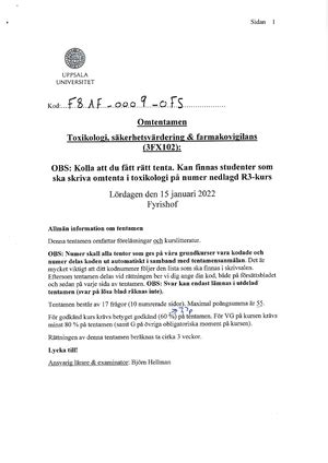 VT22 VG 22 Gamla Tentor VG 3FX102 FX10A Studocu