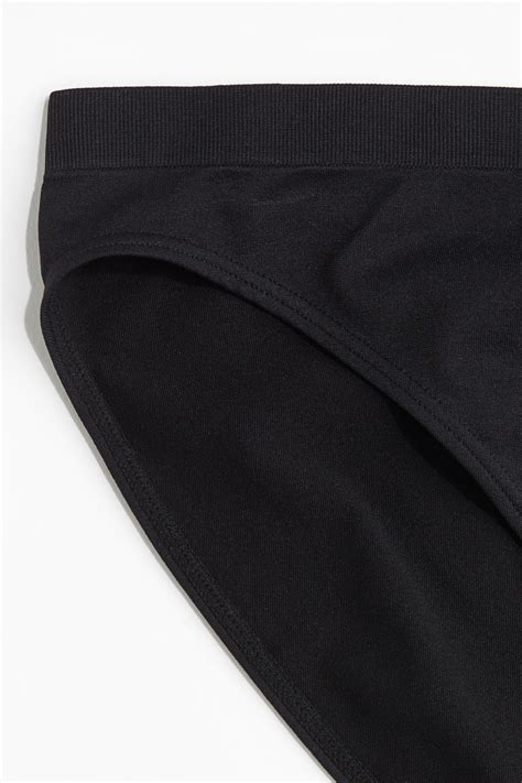 2 Pack Seamless Briefs Black Ladies Handm Gb