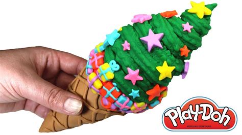 Christmas Tree Play Doh Ice Cream Cone How To Make Play Doh Xmas Tree