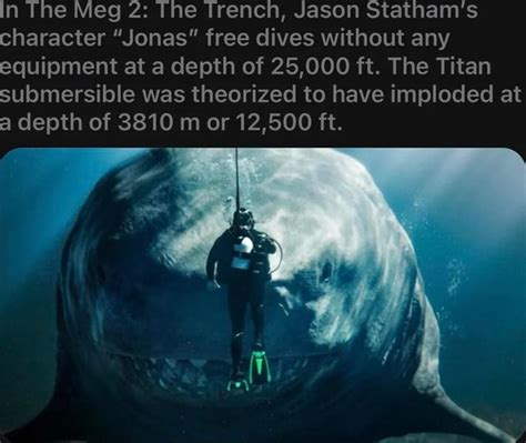 In The Meg 2 The Trench Jason Stathams Character Jonas Free Dives