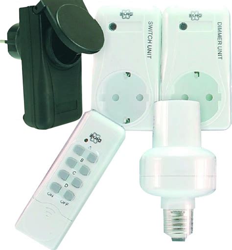 5Tlg Funkschalter AB440 SET Funk Steckdose Zwischenstecker Lampenfassung Dimmer