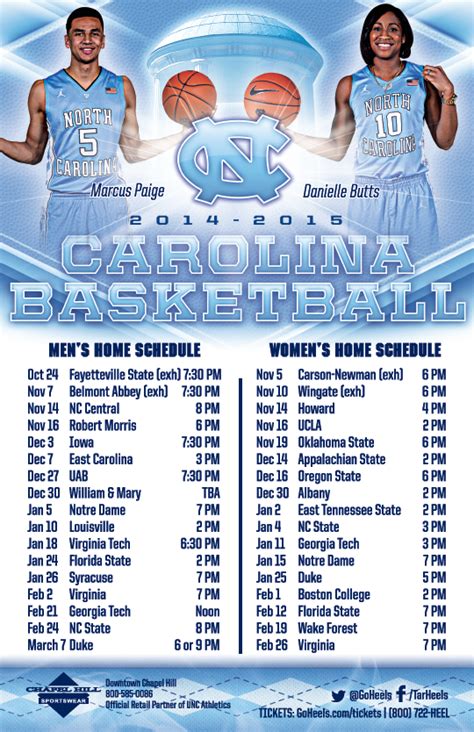 Unc Basketball Schedule 2024 25 Printable Printable New Year Banners