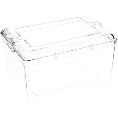 Pioneer Plastics 079c Clear Rectangular Plastic Container 7 4375 W X 5 3125 D X 3 75 H