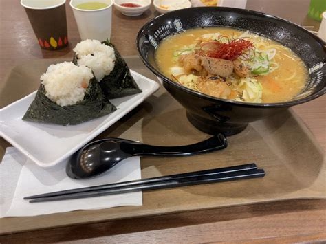【ラーメン】とんちゃんラーメン おにぎりセット 大盛＠荒島テラス 福井県大野市 『やすたろう』的 食の備忘録