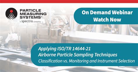 Webinar On Iso 14644 Technical Report 21 Particle Measuring Systems Posted On The Topic Linkedin