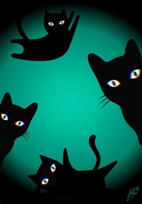 Sneaky Kitties Watching You Poo Digital By King Felix Saatchi Art