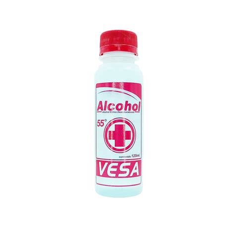 Alcohol Etilico Vesa 55 Frasco 120ml Apomedix
