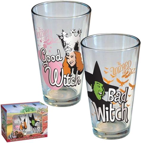 Icup Wizard Of Oz Good Witch Bad Witch Pint Glass 2 Pack