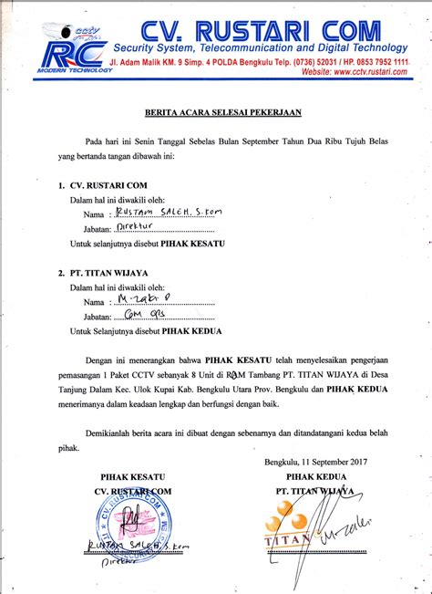 Popular Contoh Berita Acara Pembayaran Paling Baru