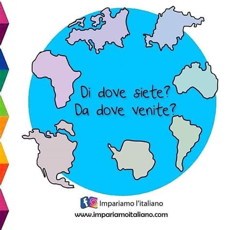 Di Dove Siete Da Dove Venite Impariamo Litaliano