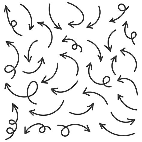 Premium Vector Arrow Icon In Hand Drawn Style Handmade Doodle Vector Illustration On Isolated