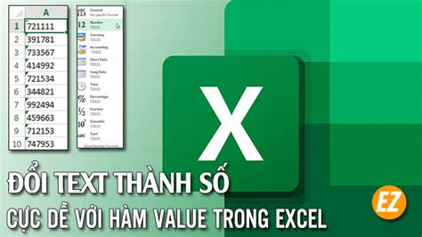 Đổi Text Thành Số Trong Excel Cực Dễ Với Hàm Value Ez