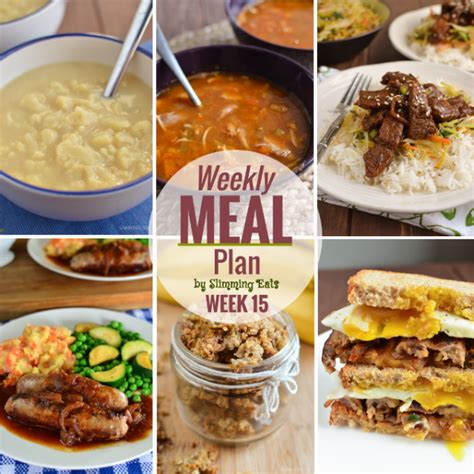 Slimming Eats Weekly Meal Plan Week 15 Slimming World Recipes