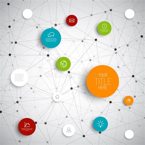 Vector Abstract Circles Infographic Network Template Stock Illustration Illustration Of Graph