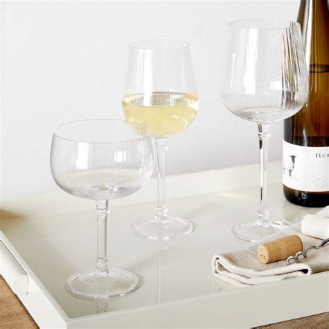 Esme Fluted Wine Glasses Glassware Fluted Wine Glasses Glassware Set
