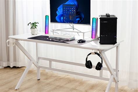 책상 게이밍 컴퓨터 책상 1인용 게임용 책상 K형화이트 1400 오늘의집 쇼핑