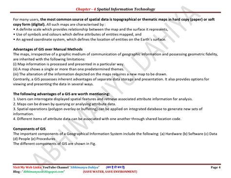 Spatial Information Technology Chapter 4 Class 12 Geography Practical