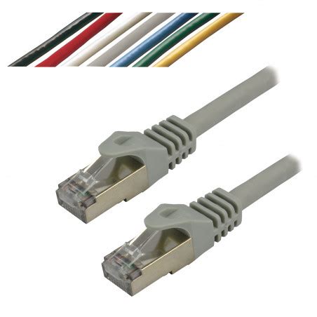 Câble réseau RJ45 CAT 7 S FTP LSZH 100 cuivre Couleur Gris Longueur