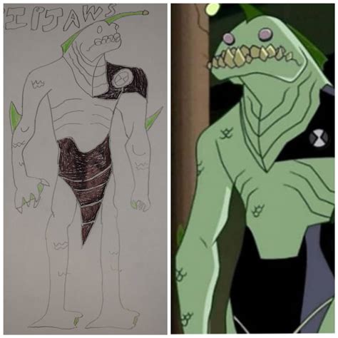 Ripjaws Comparisonsmy Drawing Vs Original By Humanglitch82 On Deviantart