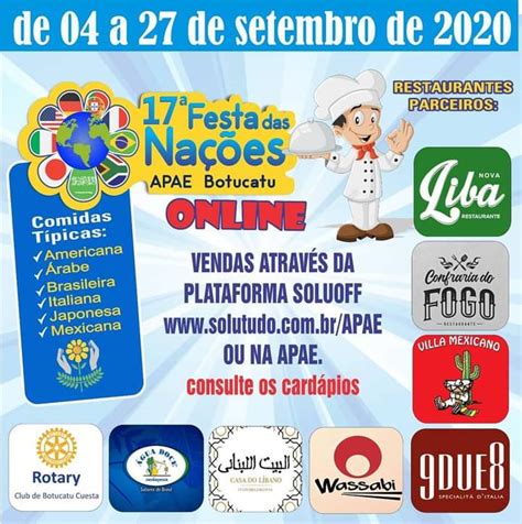 Botucatu Festa Das Nações Da Apae Ganha Novo Formato Com Vendas Online