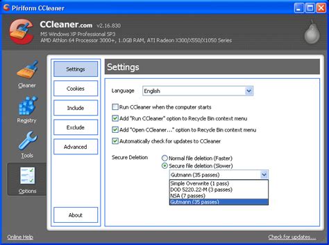 Best Ccleaner Settings Singlord
