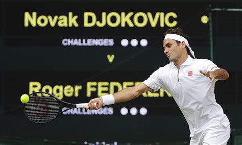 Novak Djokovic Vs Roger Federer Mens Wimbledon Final Live Score