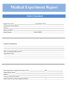 Experiment Report Example Free Report Examples