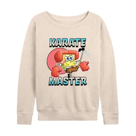 Spongebob Squarepants Karate Master Womens Lightweight French Terry Pullover