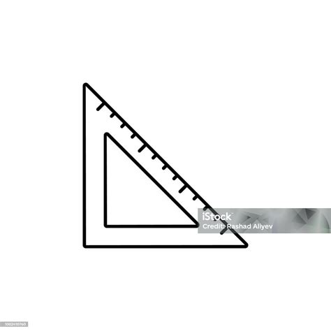 Vetores De Régua De Ângulo Elemento De Ícone Educação Para Móveis Conceito E Aplicativos Web