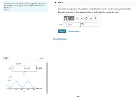 Solved The Triangular Wave Voltage Source Is Applied To The