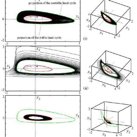 Oscillations And 2d Projections Of The Limit Cycle In Case I Download Scientific Diagram