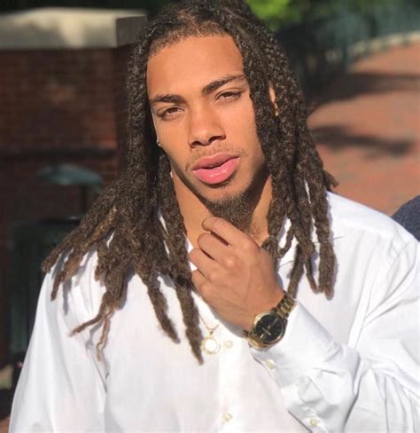 Attractive Handsome Black Male Model Dreadlocks Pink Lips Long Hair Styles Men Dreadlock