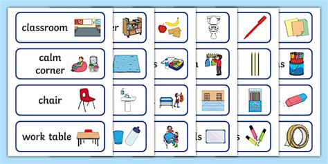 Classroom Labels With Visual Supports Teacher Made