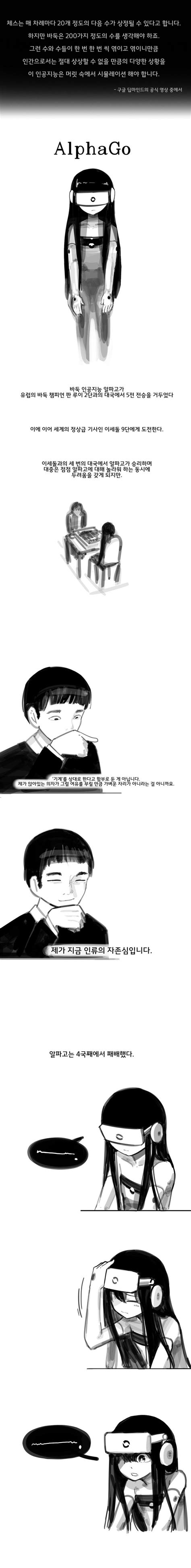 알파고 Vs 이세돌 만화 만화방 뀨잉넷 온세상 모든 웹코믹이 모이는 곳 만화 영감을 주는 글쓰기 마법소녀