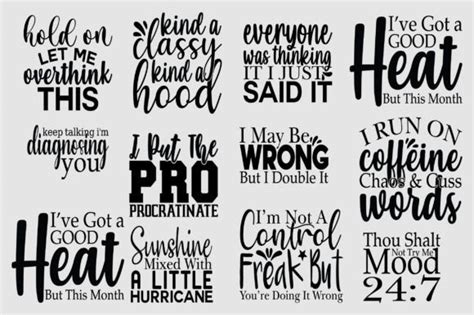 Sarcastic SVG Bundle Funny SVG Bundle Graphic By UniqueCreative
