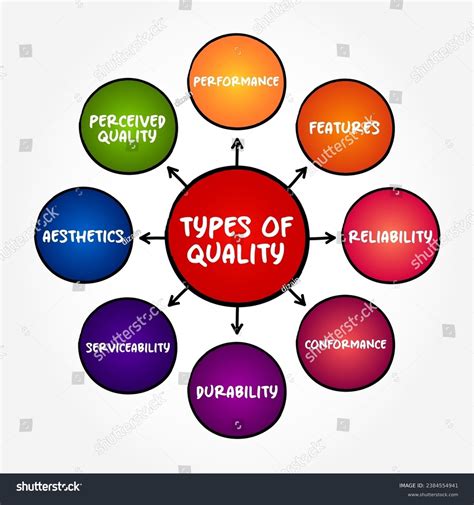 Critical Dimensions Types Quality Mind Map Stock Vector Royalty Free