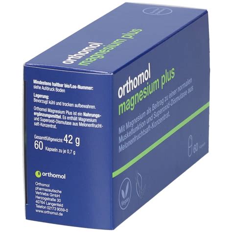 Orthomol Magnesium Plus Kapseln Shop Apotheke Ch