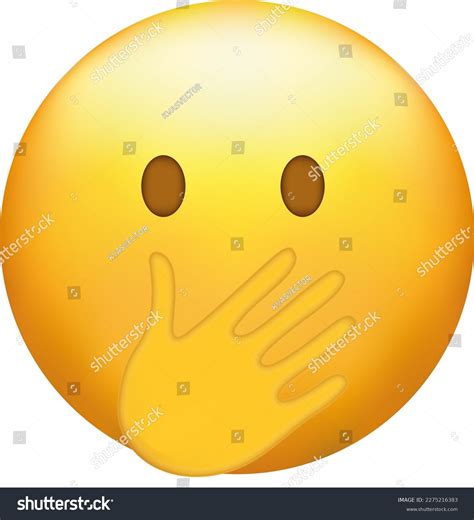 Flushed Emoji Big Eyes Embarrassed Emoticon Stock Vector Royalty Free