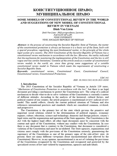 Some Models Of Constitutional Review In The World Pdf Constitution