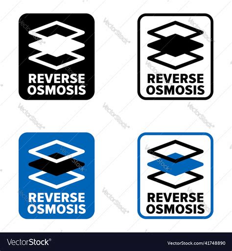 Reverse Osmosis Information Sign Royalty Free Vector Image