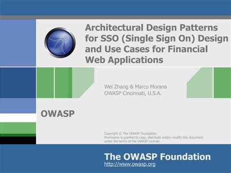 Presentation Sso Design Security Ppt Web Development Internet