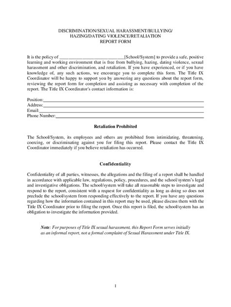 Fillable Online Diocese CSO Title IX Intake Form 01449780 1 DOCX Fax