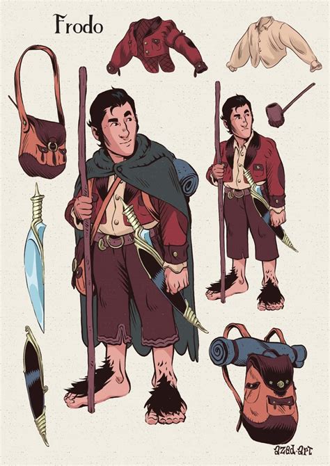 Artstation Frodo Baggins Azed Cartoon Character Design Lotr Art