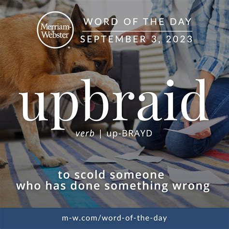 Word Of The Day Upbraid
