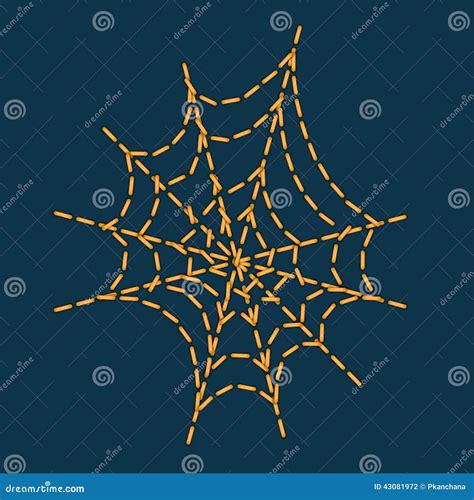 Vector As Cobweb Shape Stitching Stock Illustration Illustration Of