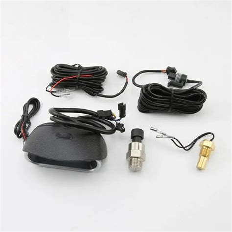 Lcd 자동차 디지털 수평 게이지 수온 자동차 계량기 자동 전압계 게이지 자동 인테리어 디지털 디스플레이 속도 계량기 2 In 1 내장 부품