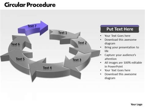 Ppt Concepts Of Circular Powerpoint Menu Template Procedure State
