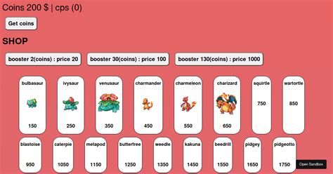 Idle Pokemon Codesandbox