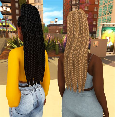Sims 4 Cute And Soft Braids Sims 4 Sims Hair Sims